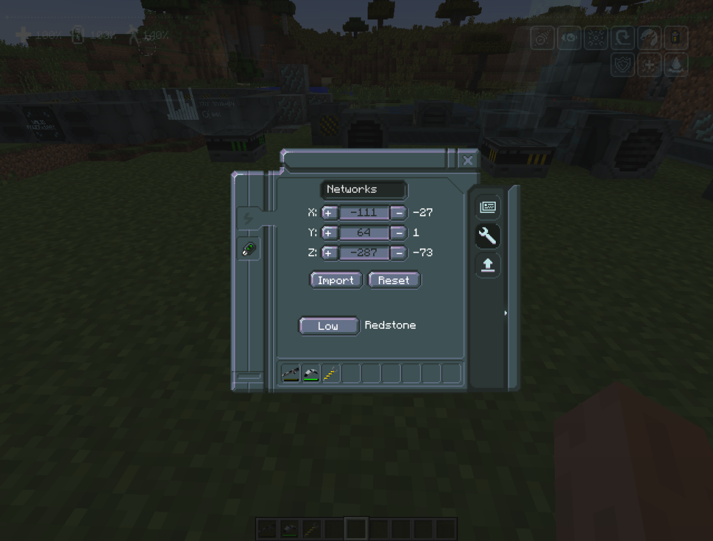 Transporter Config GUI Page - MatterOverdrive